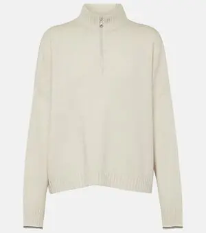 Brunello Cucinelli Wool, Cashmere, And Silk Half-zip Sweater