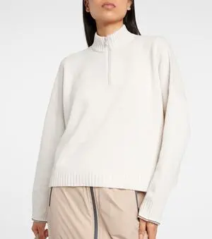 Brunello Cucinelli Wool, Cashmere, And Silk Half-zip Sweater