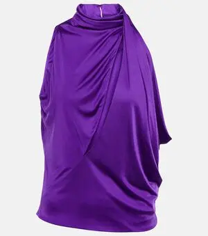 Versace Cutout Turtleneck Top