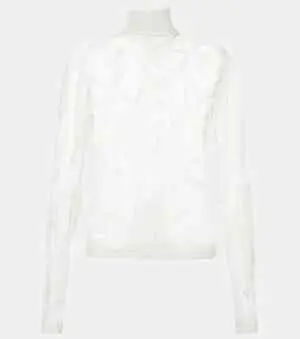 Acne Studios Cotton-blend Turtleneck Top - Neutrals
