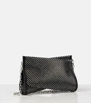 CHRISTIAN LOUBOUTIN Loubitwist Small Embellished Leather Clutch
