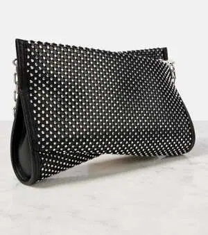 CHRISTIAN LOUBOUTIN Loubitwist Small Embellished Leather Clutch