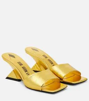 Attico Cheope Laminated Leather Mules