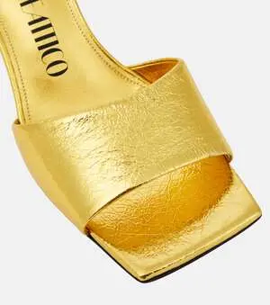 Attico Cheope Laminated Leather Mules