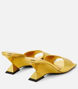 Attico Cheope Laminated Leather Mules