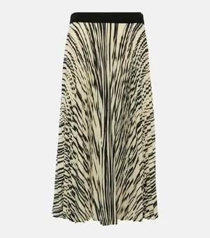 Proenza Schouler Printed Plisse Midi Skirt - Multicoloured