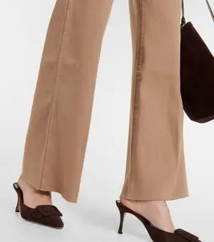 7 For All Mankind Lotta High-rise Wide-leg Jeans - Beige