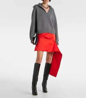 Plan C Satin Miniskirt