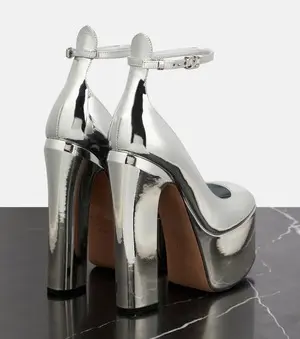 Valentino Garavani Metallic Leather Platform Pumps
