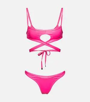Attico Square Wrap Bikini - Pink
