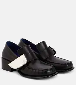 Burberry Leather Loafer Pumps