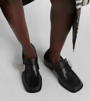 Burberry Leather Loafer Pumps
