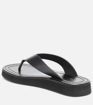 THE ROW Ginza Leather Platform Slides