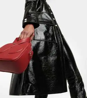 COURREGES Logo Cotton-blend Trench Coat - Black