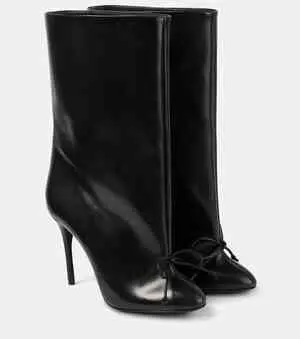 Alaïa 90 Bow-detail Leather Ankle Boots