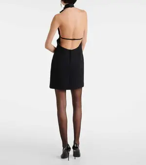 Dolce & Gabbana Halterneck Virgin Wool Minidress