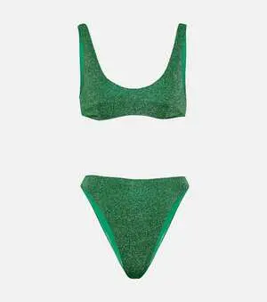 Oseree Lumiere Metallic Bikini Set - Green