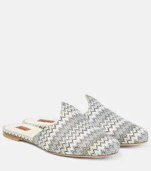 Missoni Zig Zag Canvas Mules - Multicoloured