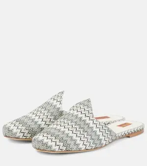 Missoni Zig Zag Canvas Mules - Multicoloured