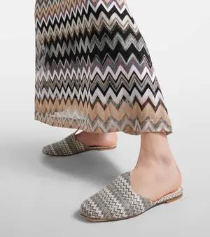 Missoni Zig Zag Canvas Mules - Multicoloured