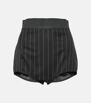 Dolce & Gabbana Pinstripe Wool-blend Shorts