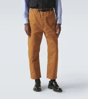 Comme Des Garçons Herringbone Cotton Straight Leg Trousers