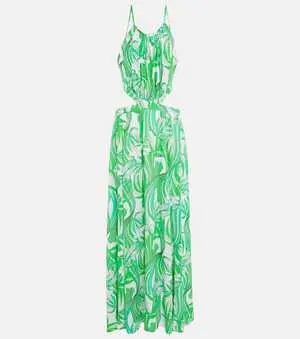 Melissa Odabash Arabella Printed Maxi Dress - Green