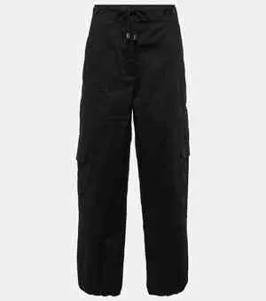 TOTEME Mid-rise Cotton Cargo Pants - Black