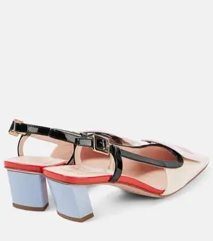 ROGER VIVIER Belle Vivier Patent Leather Slingback Pumps