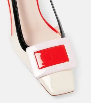 ROGER VIVIER Belle Vivier Patent Leather Slingback Pumps