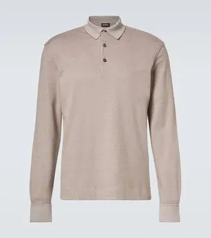 Zegna Cotton Polo Sweater - Neutrals