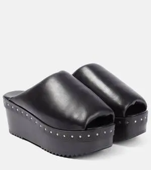 Rick Owens Padded Leather Platform Sandals