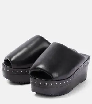 Rick Owens Padded Leather Platform Sandals