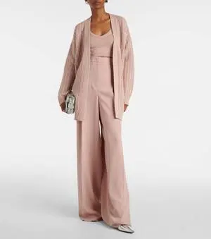 Max Mara Belted Wool And Cashmere Cardigan