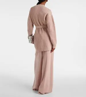 Max Mara Belted Wool And Cashmere Cardigan