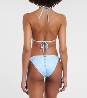 Versace Barocco Low-rise Bikini Bottoms