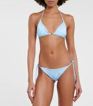 Versace Barocco Low-rise Bikini Bottoms