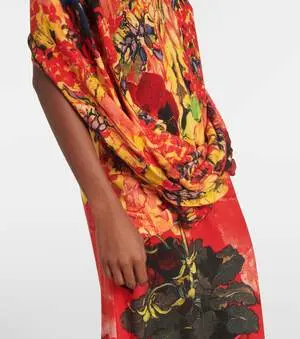 JW Anderson Asymmetric Draped Wool-blend Maxi Dress