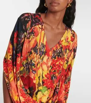 JW Anderson Asymmetric Draped Wool-blend Maxi Dress