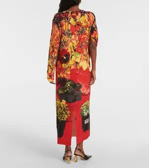 JW Anderson Asymmetric Draped Wool-blend Maxi Dress