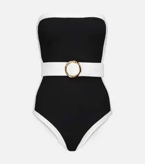 ALEXANDRA MIRO Whitney Belted Swimsuit - Black