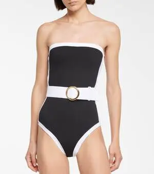 ALEXANDRA MIRO Whitney Belted Swimsuit - Black
