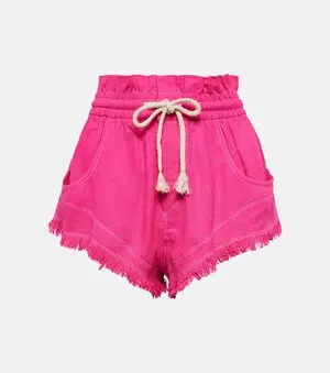 MARANT ETOILE High-rise Silk Shorts