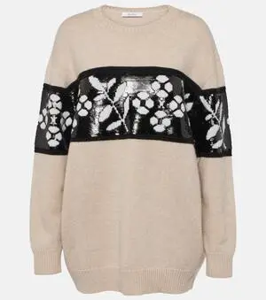 Max Mara Jacquard Wool And Cashmere Sweater