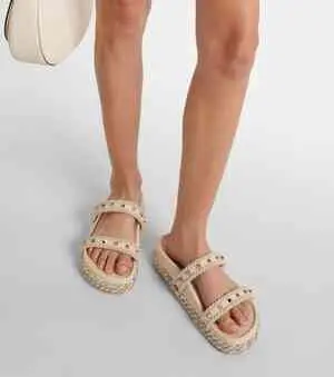Valentino Garavani Rockstud Espadrille Sandals