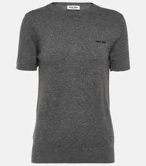 Miu Miu Logo Cashmere Sweater
