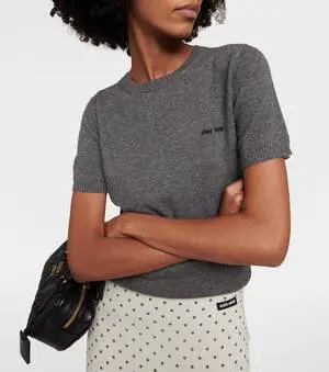 Miu Miu Logo Cashmere Sweater