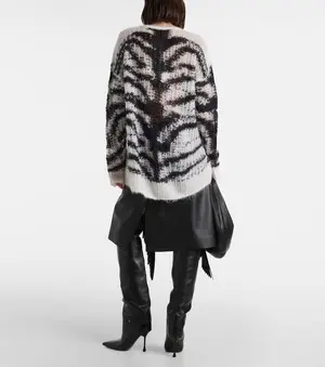 Stella McCartney Zebra-print Wool-blend Sweater
