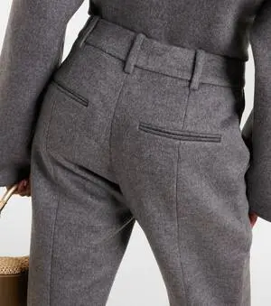Valentino Garavani Mohair And Wool Flared Trousers