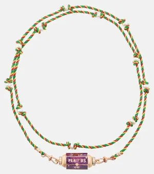 MARIE LICHTENBERG 18kt Rose Gold Diamond And Pearl Locket Necklace